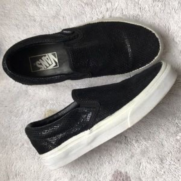 Vans | Shoes | Vans Embossed Snakeskin Slip On Platform Shoes | Poshmark